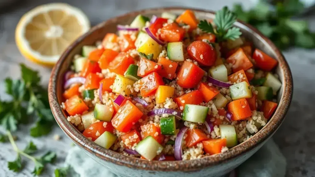 Salada de Quinoa com Legumes